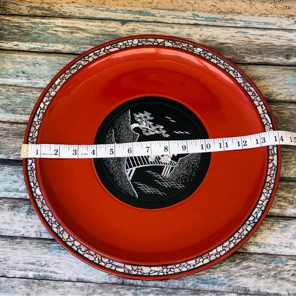 Ryukyuan | Accents | Antique Japanese Black Red Mother Of Pearl Laquer ...